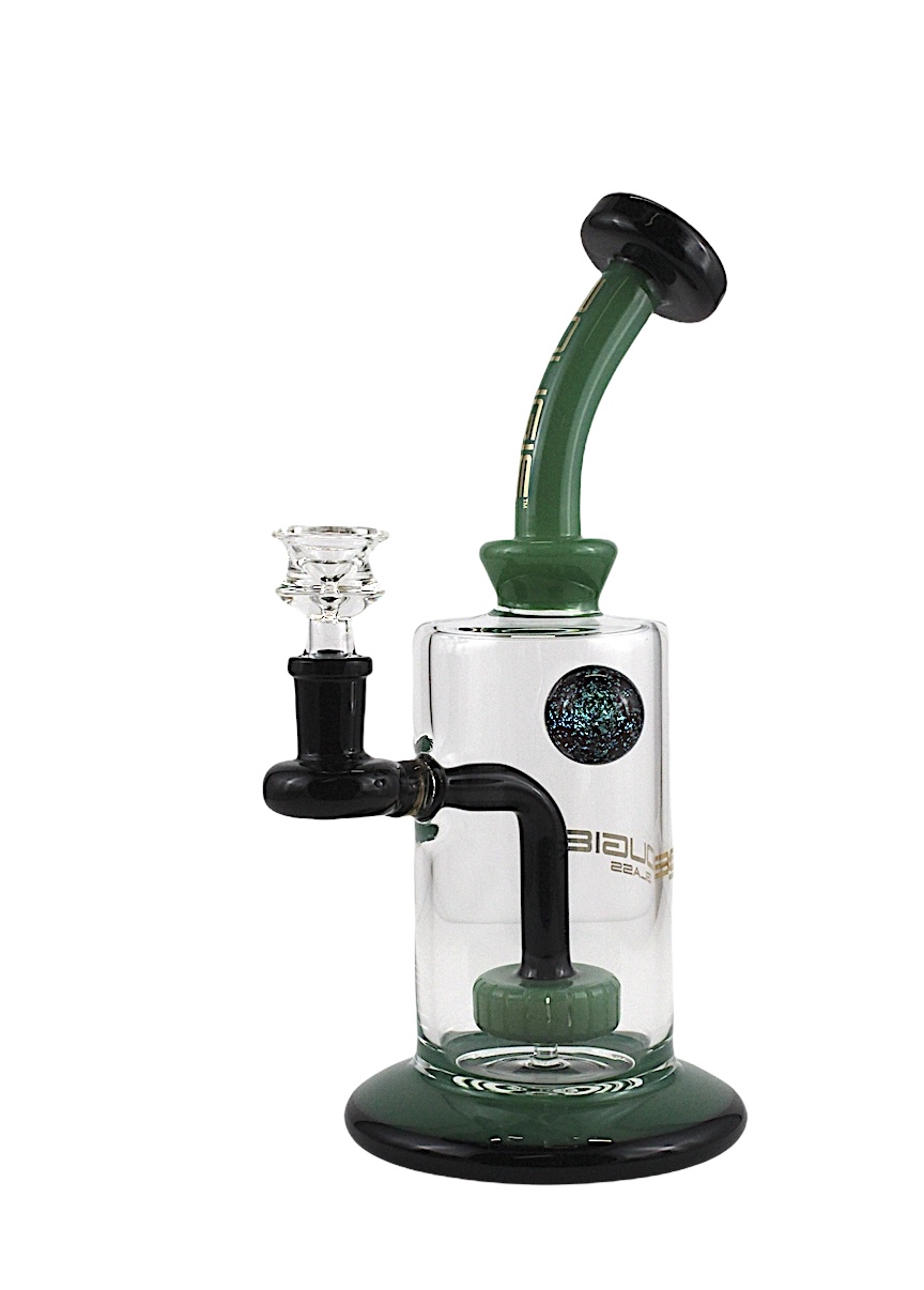 THE MIGHTY QUINN - COLOR GLASS BUBBLER (BONG)